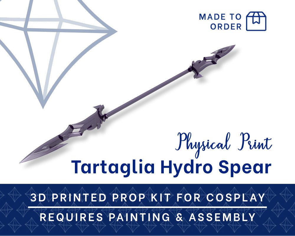 Childe Hydro Spear 3D Printed Kit - Genshin Impact Cosplay Prop ...