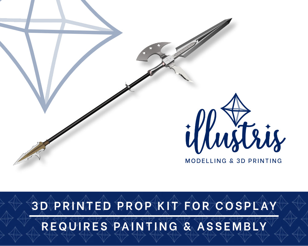 Red Elf Royal Guard Halberd 3D PRINTED KIT [Metaphor ReFantazio ...