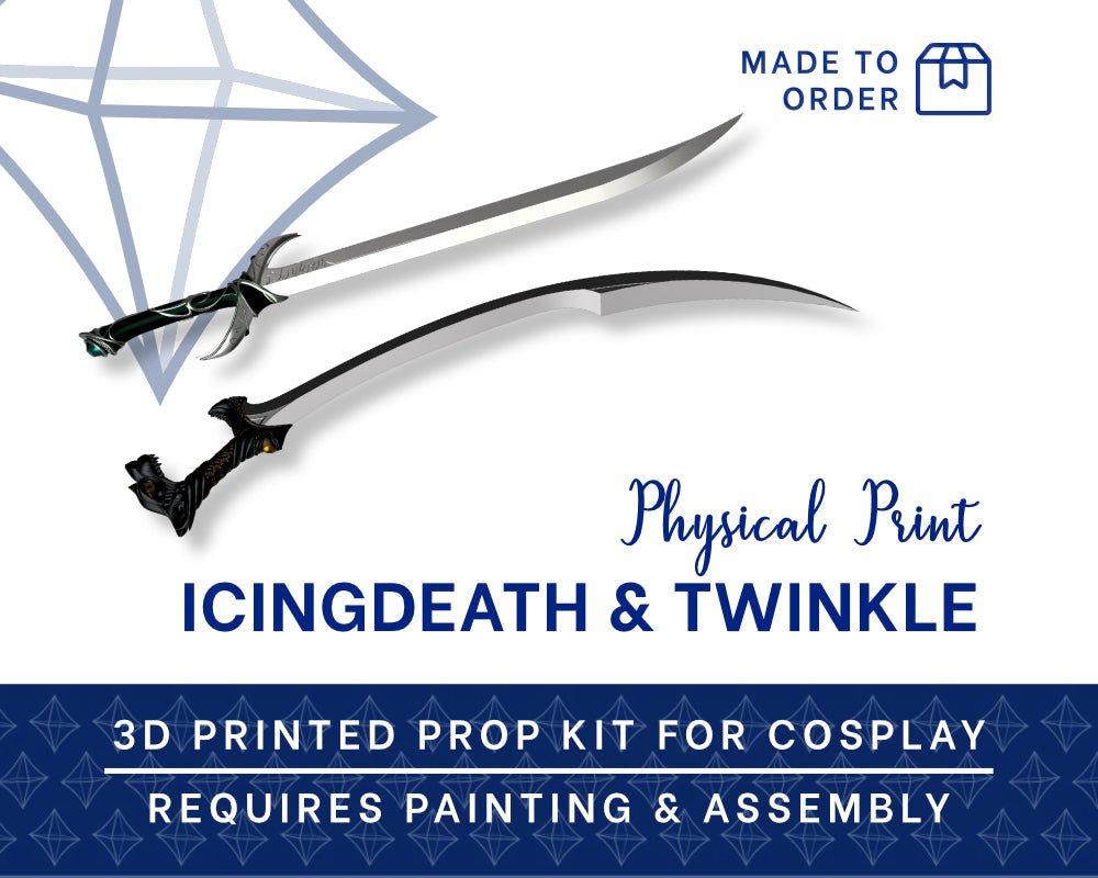 DRIZZT Do'URDEN Icingdeath & Twinkle [Dungeons and Dragons] 3D PRINTED ...