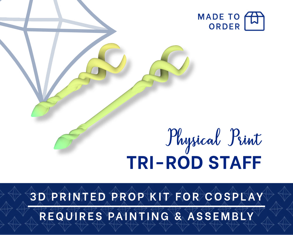 ZELDA Tri-Rod Staff 3D PRINTED KIT [The Legend of Zelda: Echoes of Wis ...