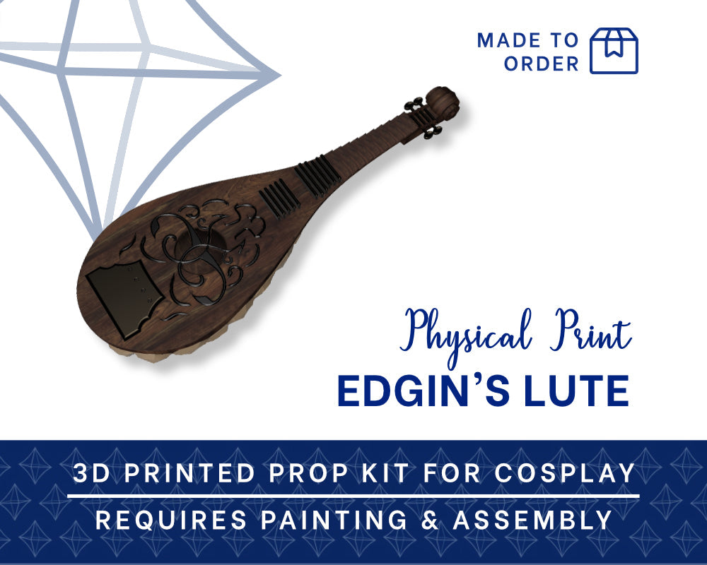EDGIN Bard Lute 3D PRINTED KIT | Cosplay Prop | Model Kit | Full Size ...