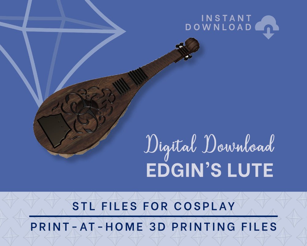 EDGIN Bard Lute STL FILES | 3D Print Files | Instant Download | Cospla ...
