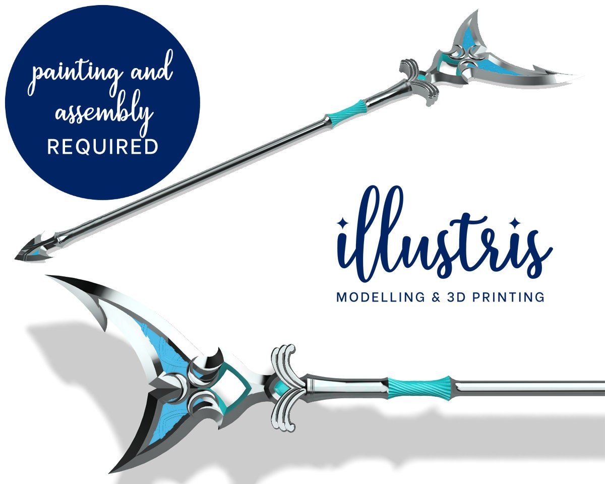 ZORA Silverscale Spear 3D Printed Kit [Legend of Zelda: – Illustris Models